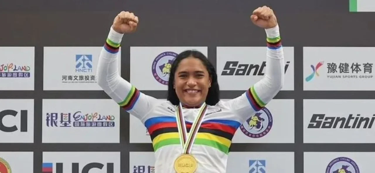 ¡Más gloria! Stefany Cuadrado, triple campeona mundial en ciclismo
